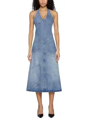EB DENIM Delphi Pieced Halter Dress