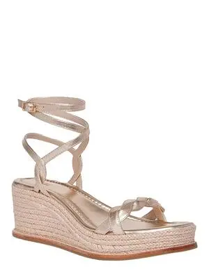 Paige Joanna Wedge Sandals - Light Gold