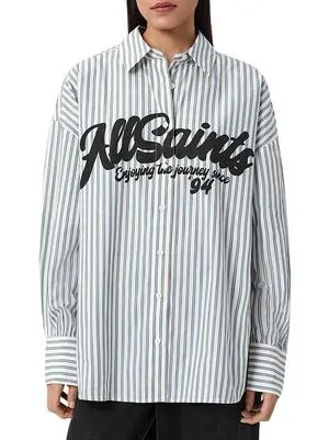 ALLSAINTS Adrianne Shirt - Blue/white
