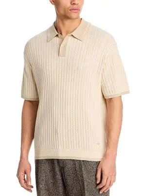 Paul Smith Short Sleeve Sweater Polo - Ivory