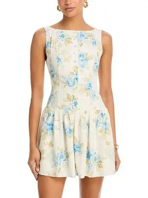 MOON RIVER Floral Minidress