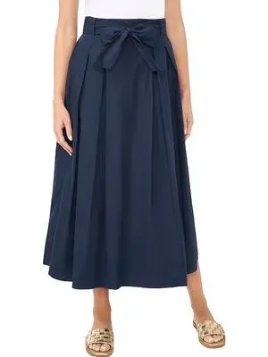 1.State Box Pleated Midi Skirt - Indigo Night