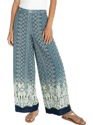 LIVERPOOL Printed Palazzo Pants - Nomad Ikat Print