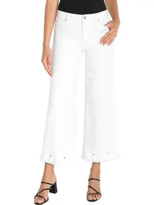 LIVERPOOL Stride Crop Wide Leg Jeans - Bright White