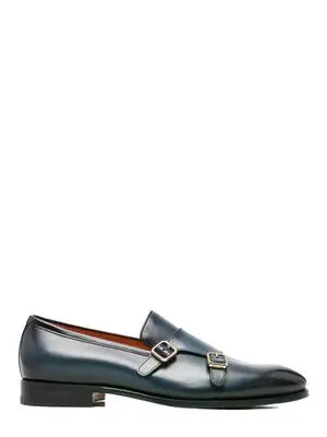 Santoni Buckle Strap Loafers - Blue