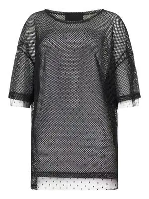 Valentino Garavani Mesh Overlay T-shirt - Black