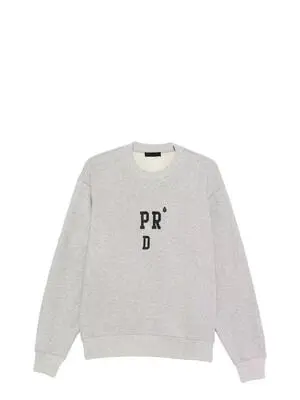 Prada Logo-embroidered Sweatshirt - Grey
