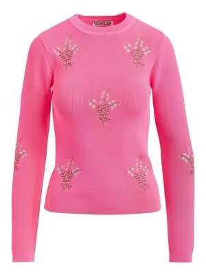 Essentiel Antwerp Floral-embroidery Sweater - Pink
