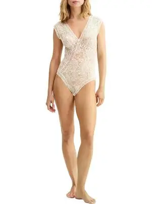 ERES Féérie Floral-lace Bodysuit - White