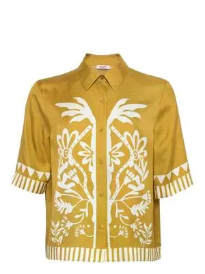 ERES Floral Print Silk Shirt - Yellow