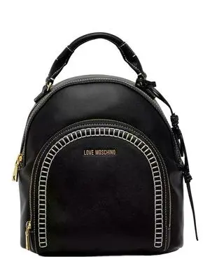 Moschino Logo Detail Top Handle Backpack - Black