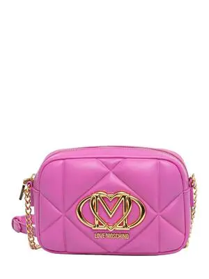 Moschino Quilted Cross Body Bag - Pink