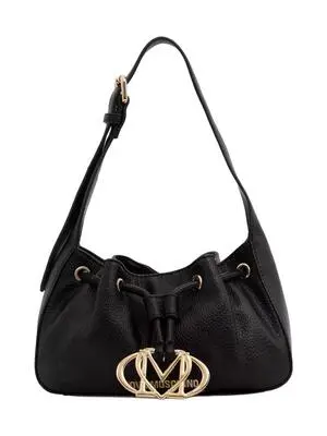 Moschino Logo-plaque Shoulder Bag - Black