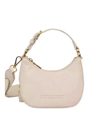 Moschino Embossed Logo Shoulder Bag - Neutrals