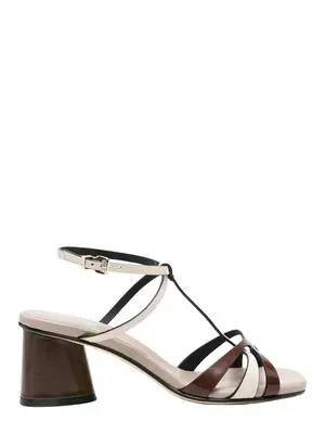 DONNARÌ Leather Strappy Sandals - Brown