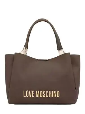 Moschino Logo-plaque Tote Bag - Brown