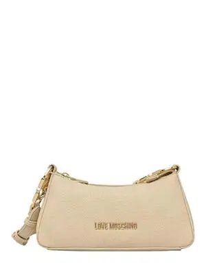Moschino Logo-plaque Shoulder Bag - Neutrals