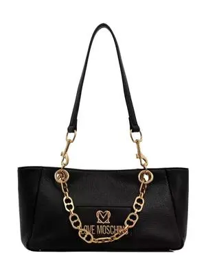 Moschino Logo-plaque Tote Bag - Black