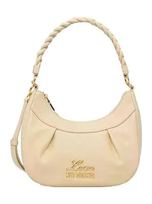 Moschino Logo-lettering Shoulder Bag - Neutrals