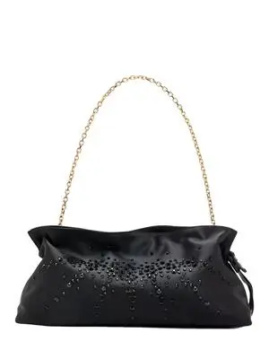 Sam Edelman Poppy Crystal-embellished Clutch - Black