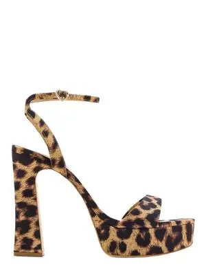 Badgley Mischka Caia Animal-print Platform Sandals - Neutrals