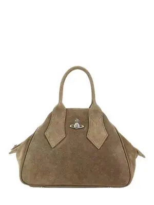 VIVIENNE WESTWOOD Yasmine Orb-Detail Leather Tote Bag Grey