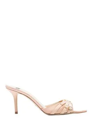 Elisabetta Franchi Interwoven Buckle Detail Sandals - Neutrals