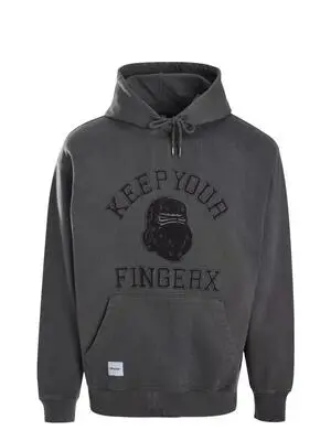 FINGERCROXX Logo-patch Hoodie - Grey