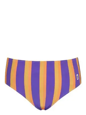 Saint Laurent Striped Culottes - Purple