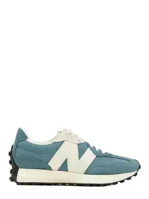NEW BALANCE 327 Suede Panelled Sneakers - Blue