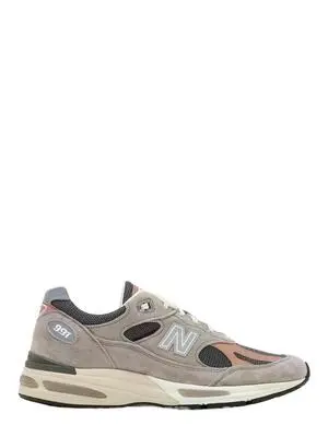 NEW BALANCE 991v2 Perforated Panelled Sneakers - Grey