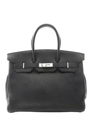 Hermès 2003 35 Birkin Leather Handbag - Black