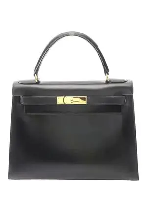 Hermès 1994 28 Kelly Leather Handbag - Black