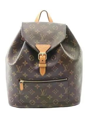 LOUIS VUITTON Monogram Leather Backpack - Brown