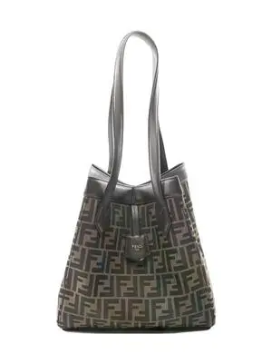 Fendi 2010s Medium Origami Leather Tote Bag - Brown