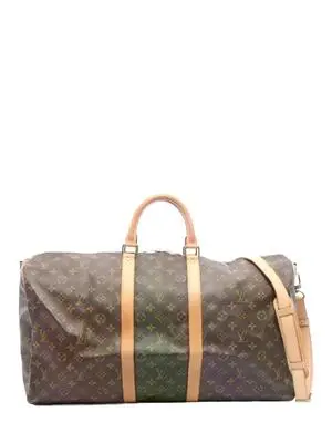 LOUIS VUITTON 2001 55 Keepall Bandoulière Travel Bag - Brown