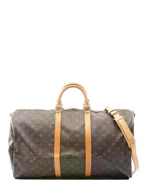 LOUIS VUITTON 1993 Keepall Bandouliere 55 Tote - Brown