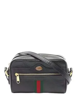 Gucci 2010s Ophidia Leather Shoulder Bag - Black