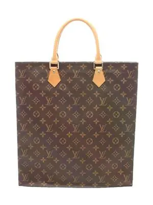 LOUIS VUITTON 2003 Sac Plat Tote Bag - Brown