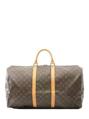 LOUIS VUITTON 2002 55 Keepall Monogram Boston Bag - Brown