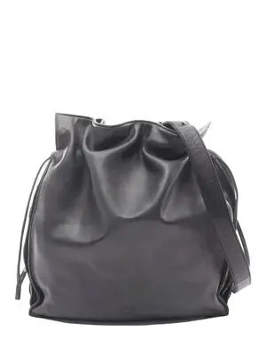 Loewe 2000s Flamenco Leather Shoulder Bag - Black