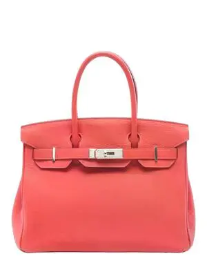 Hermès 2014 30 Birkin Leather Tote - Red