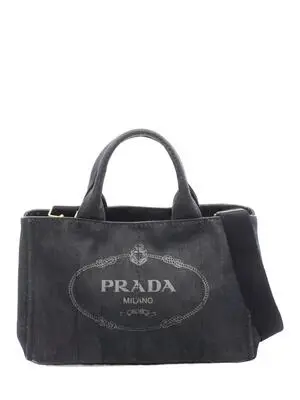 PRADA Canapa Logo Tote