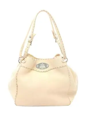 Fendi 2000s Selleria Leather Shoulder Bag - Neutrals