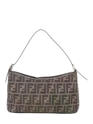 Fendi 2000s Zucca Canvas Shoulder Bag - Brown