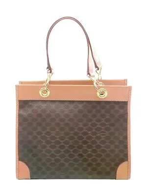 Celine 2000s Macadam Patterned Tote Bag - Brown
