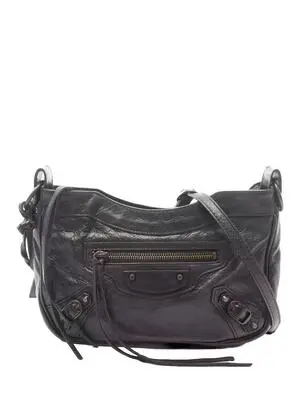 Balenciaga 2010s Leather Shoulder Bag - Black