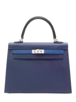 Hermès Kelly Two-way Tricolor Handbag - Blue