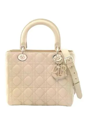 Dior 2010s Small Lady My Abcdior Leather Tote - Neutrals