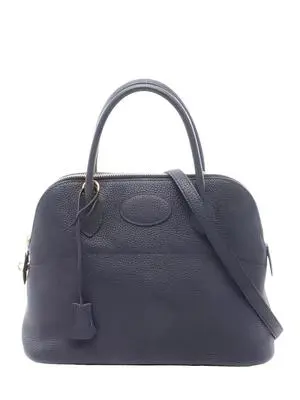 Hermès 2018 Bolide 31 Leather Tote - Blue